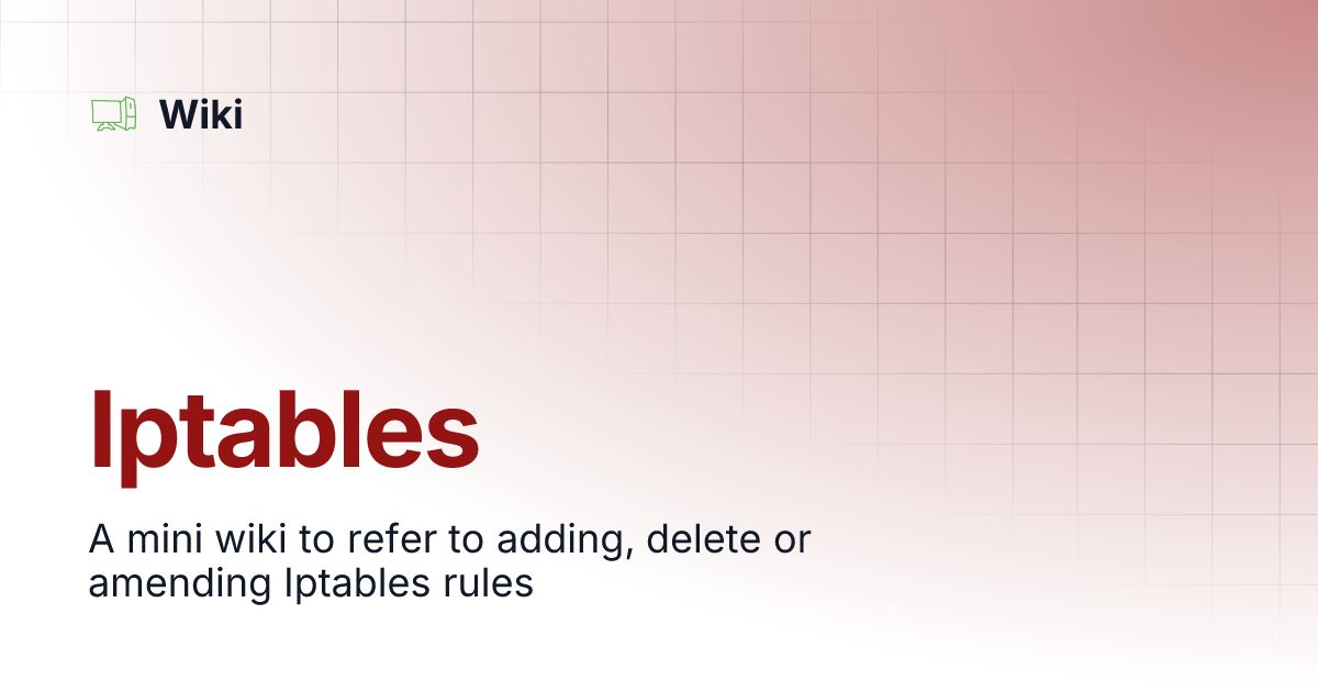 Iptables | Wiki
